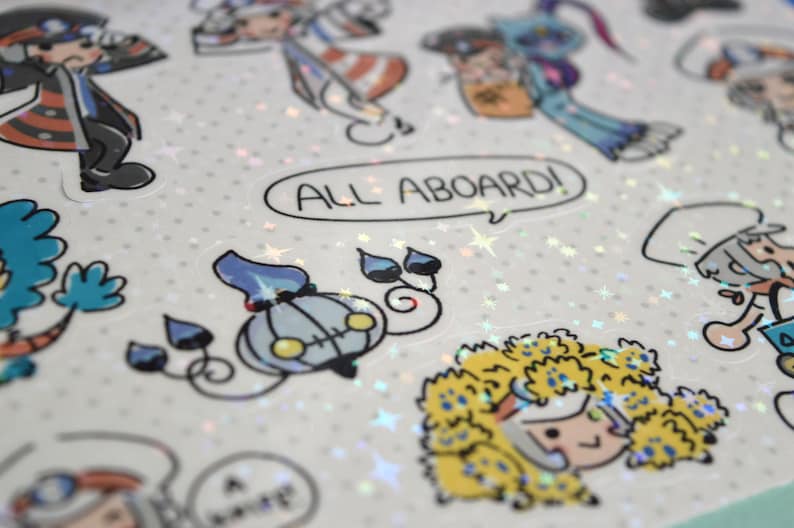 Ingo and Emmet Submas Holographic Sticker Sheet - Etsy
