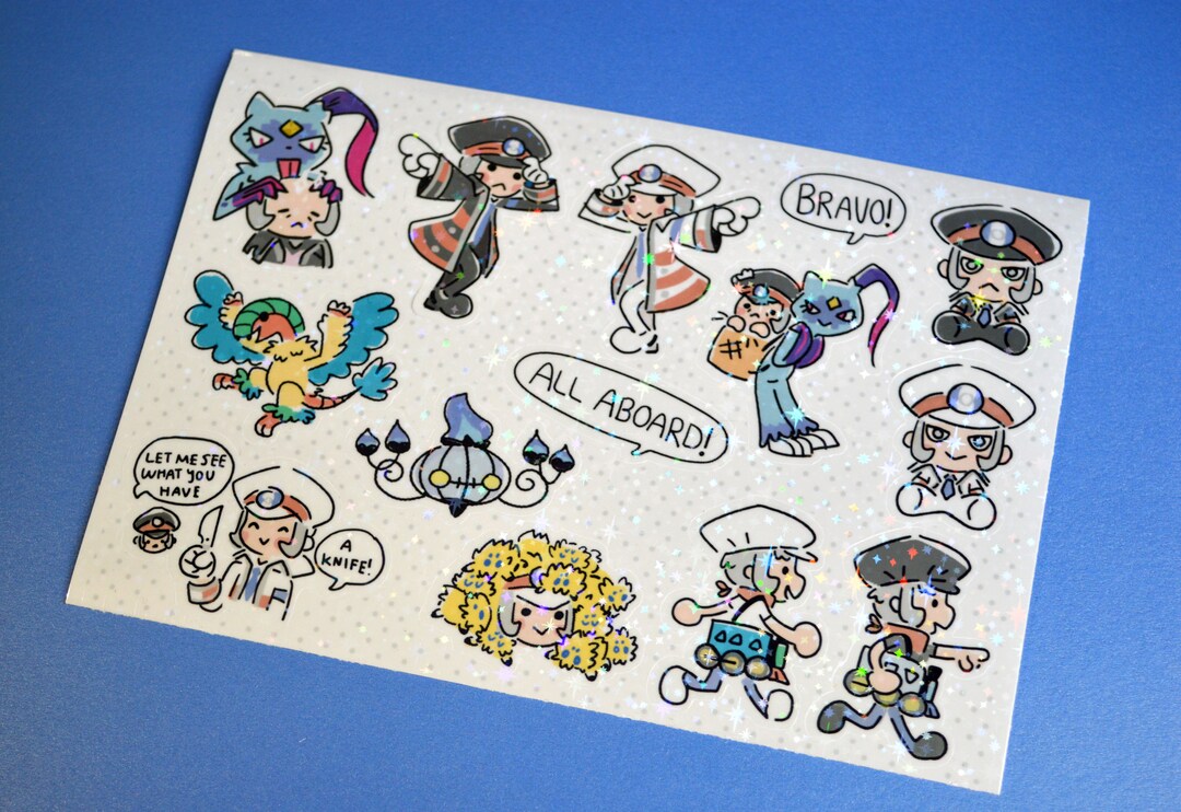 Ingo and Emmet Submas Holographic Sticker Sheet - Etsy