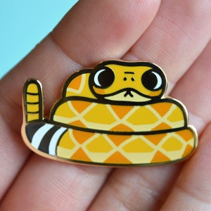 Venomous Snake Enamel Pins - King Cobra, Boomslang, Rattlesnake, Gaboon ...