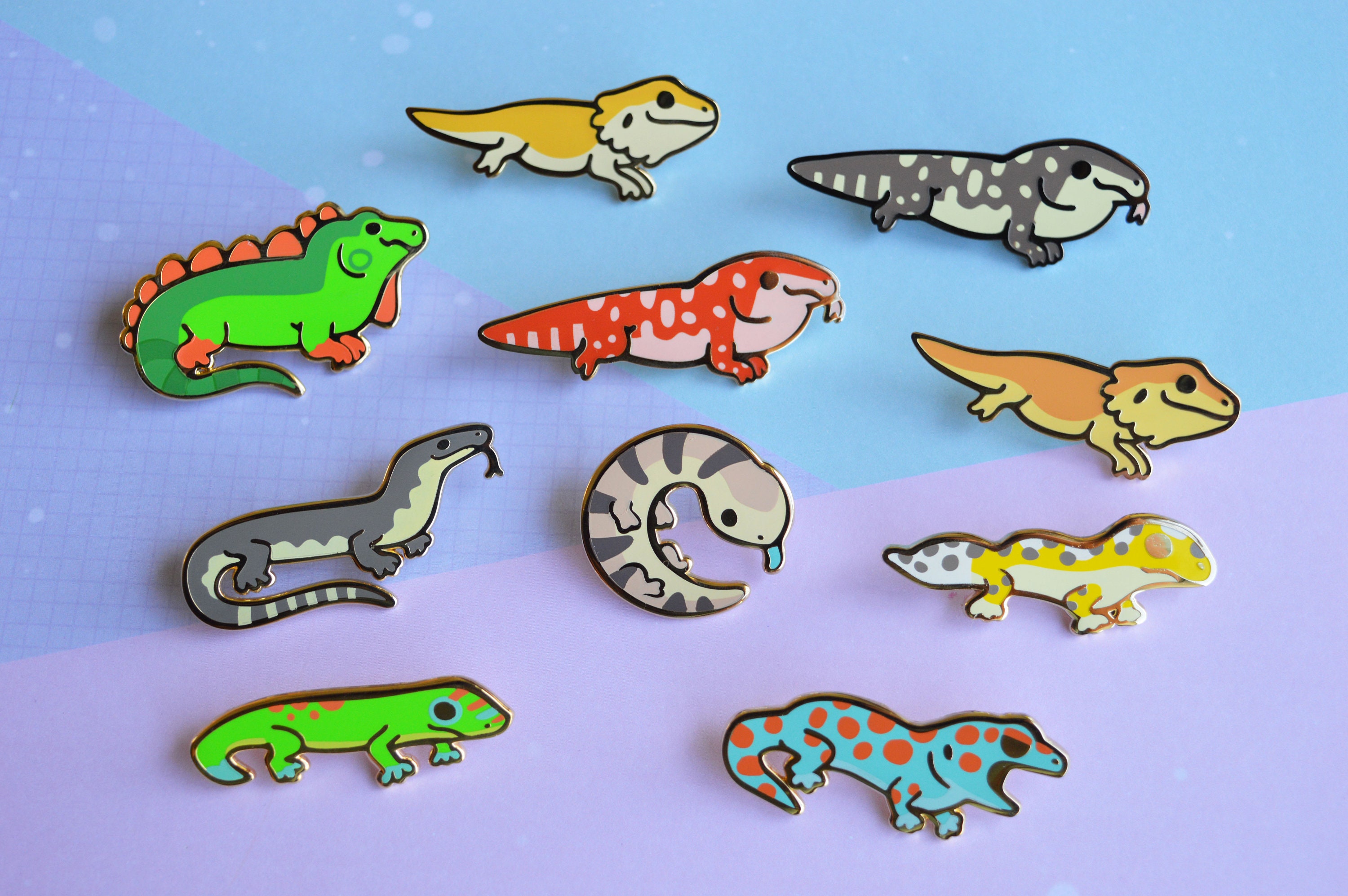 Lovable Lizard Enamel Pins - Etsy