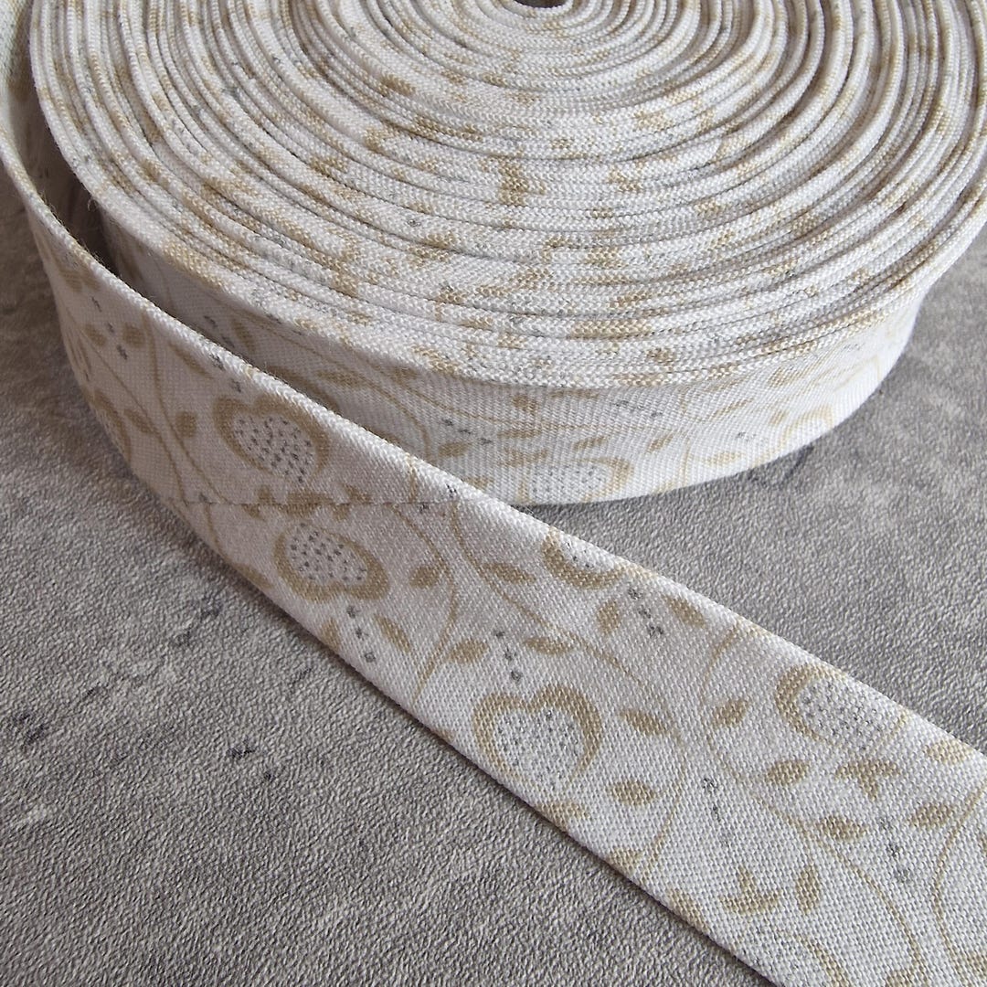 Cream / off White Bias Binding Tape - Cotton Garment Tape - Elastic ...