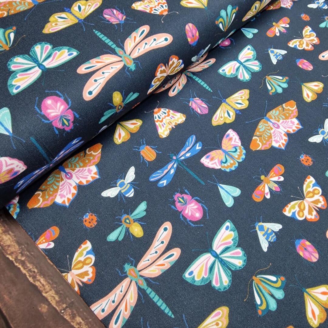 Dashwood Studio Fabric - Flutter by Collection - Butterflies and Moths ...