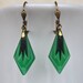 Art Deco Emerald Green and Black Necklace and Earring Set, Vintage ...