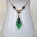 Art Deco Emerald Green and Black Necklace and Earring Set, Vintage ...