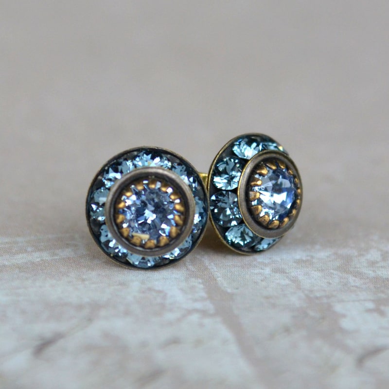 Blue Stud Earrings - Etsy