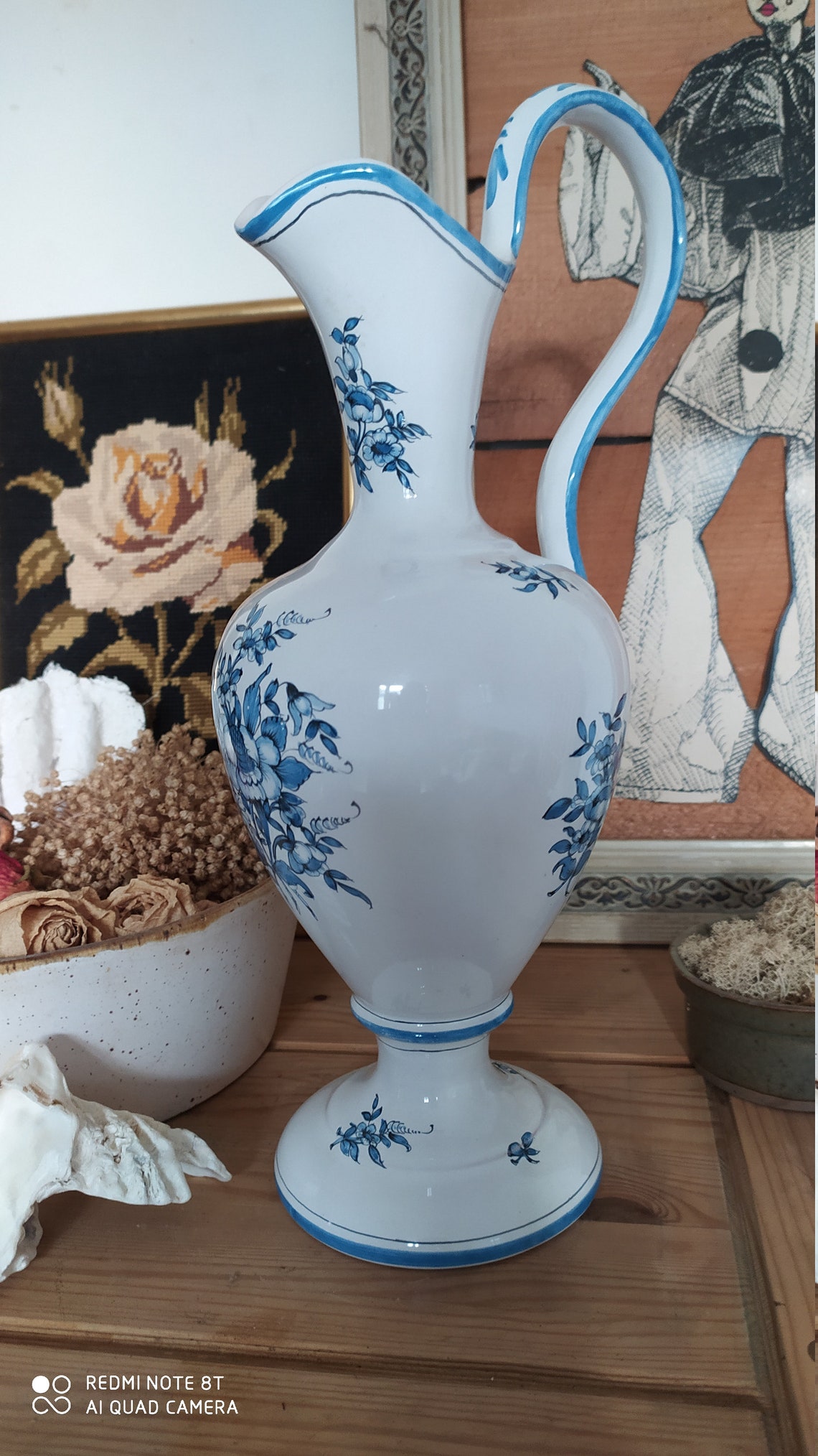 French Farmhouse Ceramic Vase Lallier Moustier | Etsy