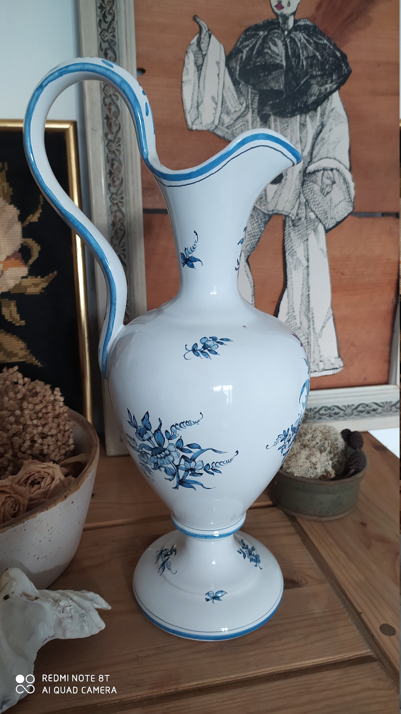 French Farmhouse Ceramic Vase Lallier Moustier - Etsy
