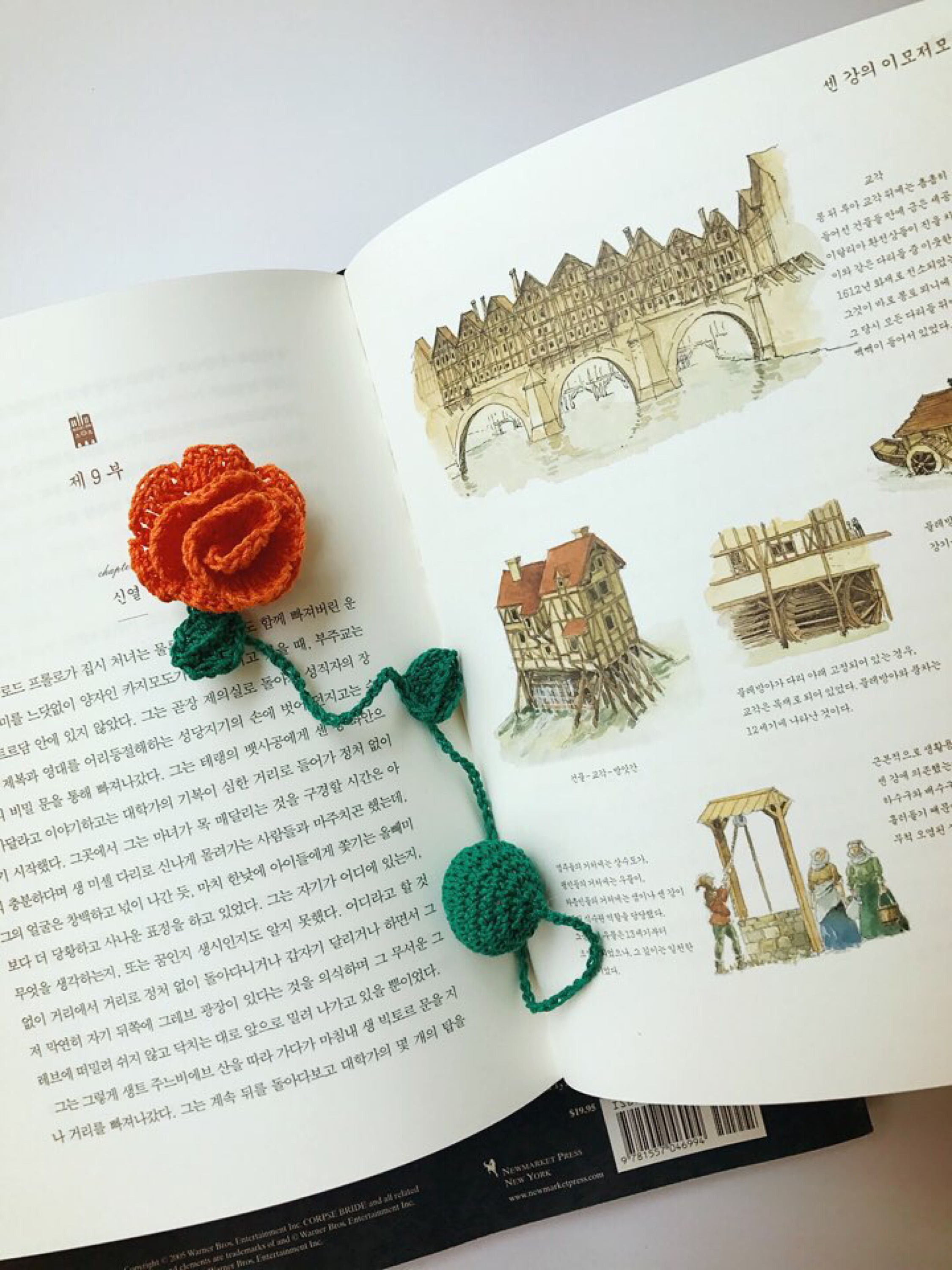 PDF Digital Pattern E-book Crochet Rose Bookmark,book Lovers Gift Rose ...