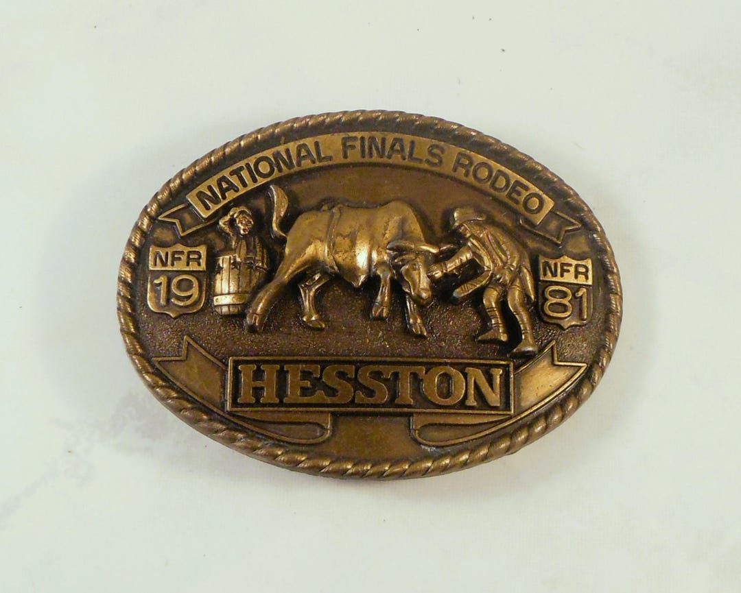 1981 Hesston Rodeo Belt Buckle 1981 National Finals Showing Rodeo ...