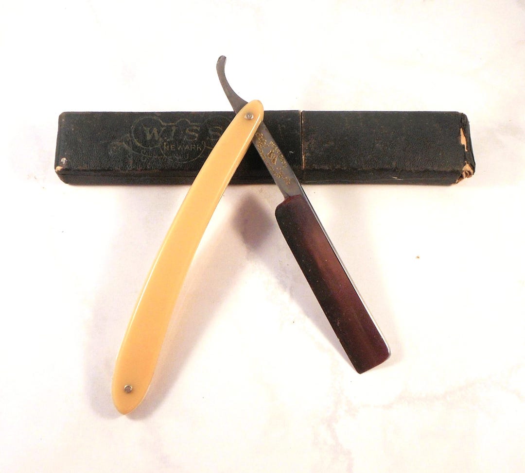 Vintage 1940's Straight Razor Pearlduck Dubl Duck Satin Wedge Yellow ...