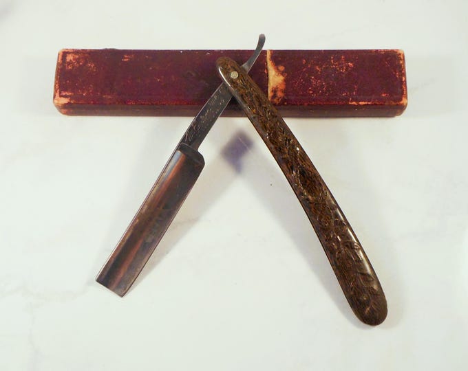 Vintage Early 1900's Straight Razor Oak Leaf Made by Wm Enders Mfg. Co ...