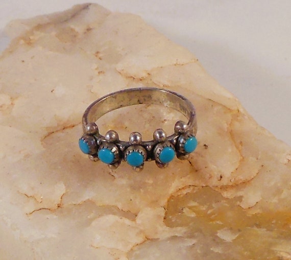 Vintage BELL TRADING POST Ring Sterling Silver Turquo… - Gem