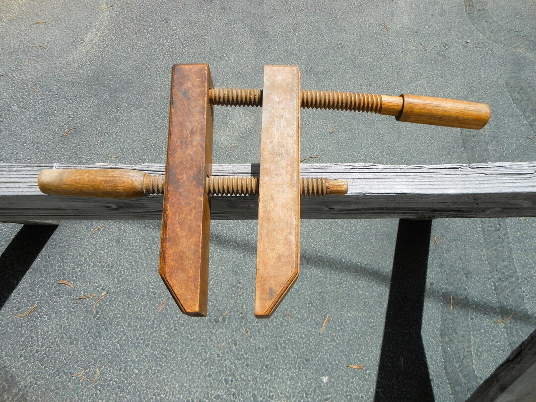 Antique Wooden Clamp Made by Dodge Manfacturing, Mishakawa, Indiana ...
