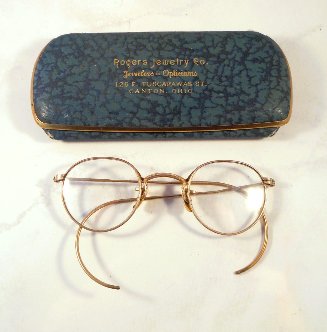 Vintage American Optical Ful Vue Eyeglasses Round 12K Gold Filled Frames Art Deco Design With ...