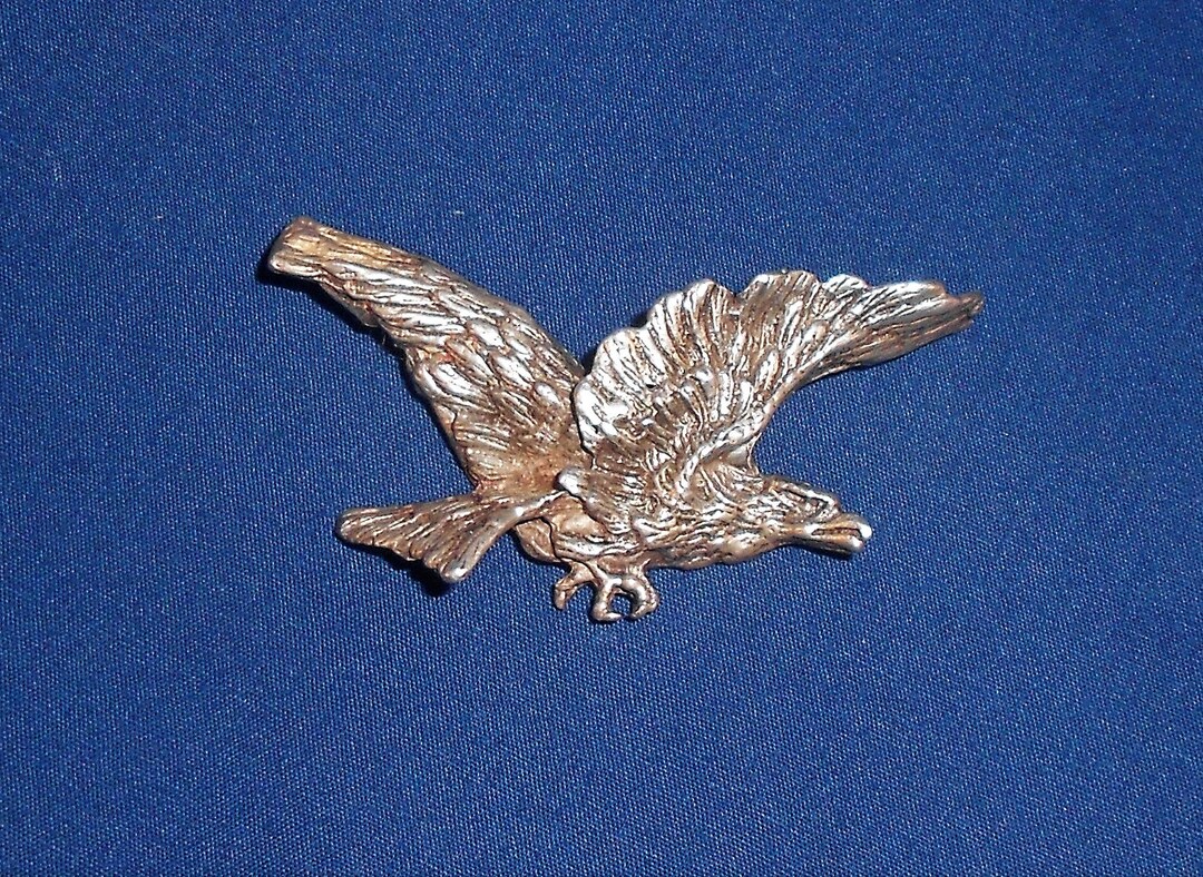 Handmade Sterling Silver Eagle Pendant - Hand Cast in Solid Sterling ...