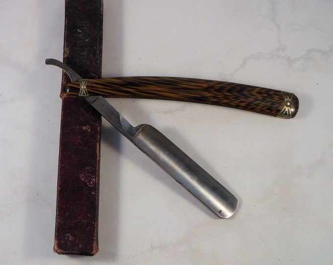 Vintage 1920's Straight Razor GENCO Old Dutch Made in Geneva, N.Y. Art ...