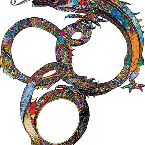 Serpent Snake, Fantasy Art. FOUR Cross Stitch Patterns + Matching ...