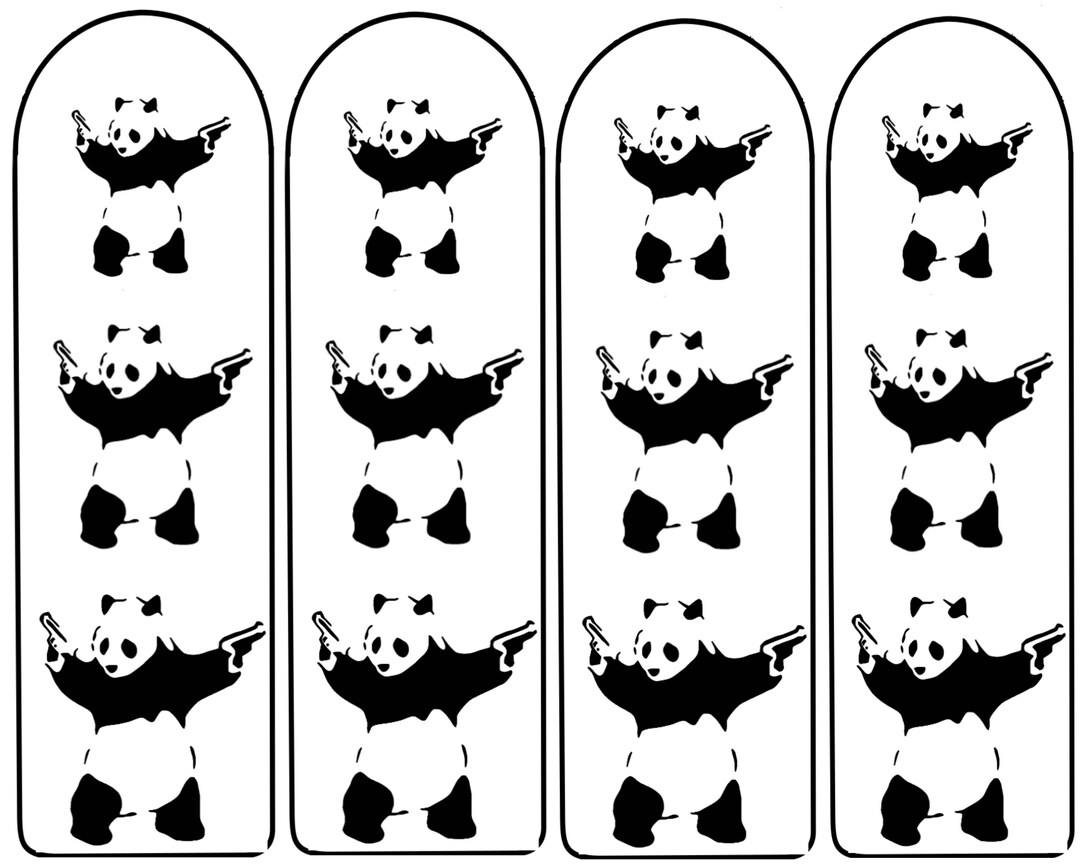Banksy Panda Bookmarks, Instant Digital Download - Etsy