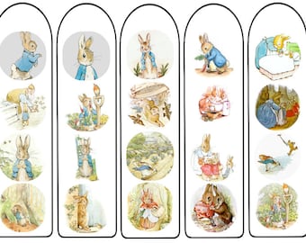 Peter Rabbit Vintage Bookmarks, Printable, Digital Download, Antique ...