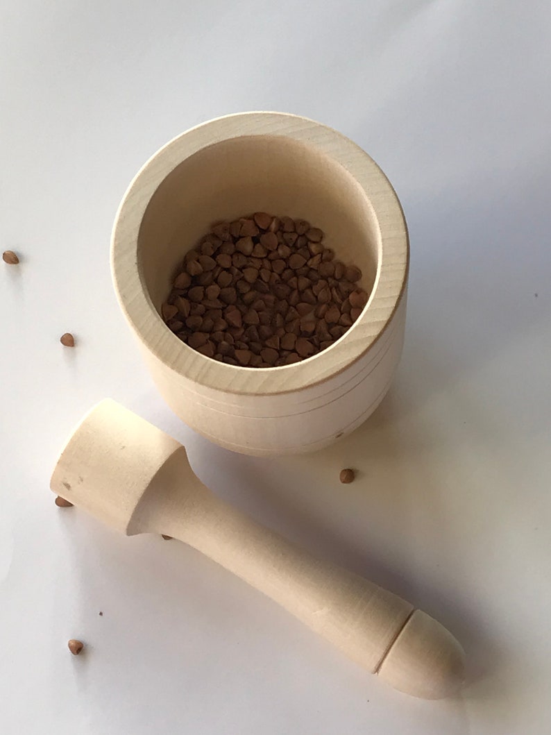 Small Linden Mortar and Pestle Solid Wood Mortar and Pestle All Natural ...