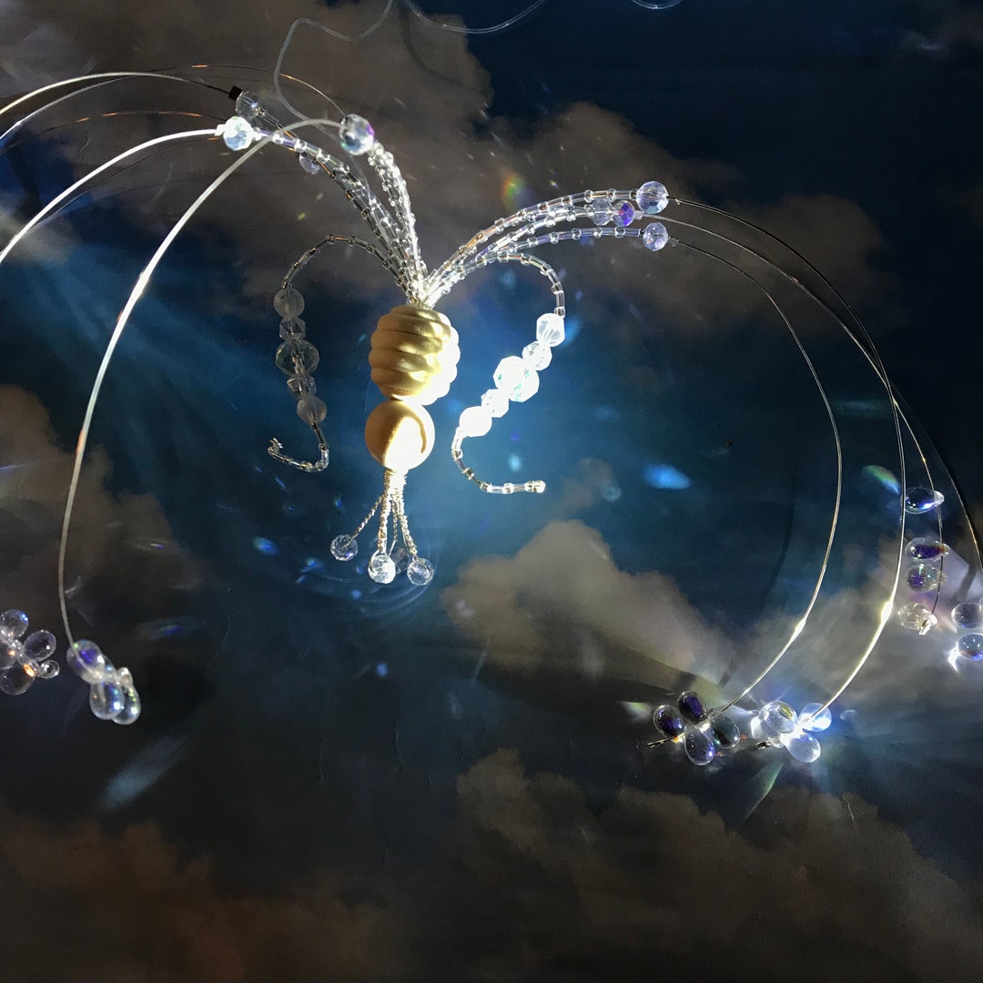 Avatar Inspired Wood Sprite Sun Catcher Iridescent Prism Glass Wind ...