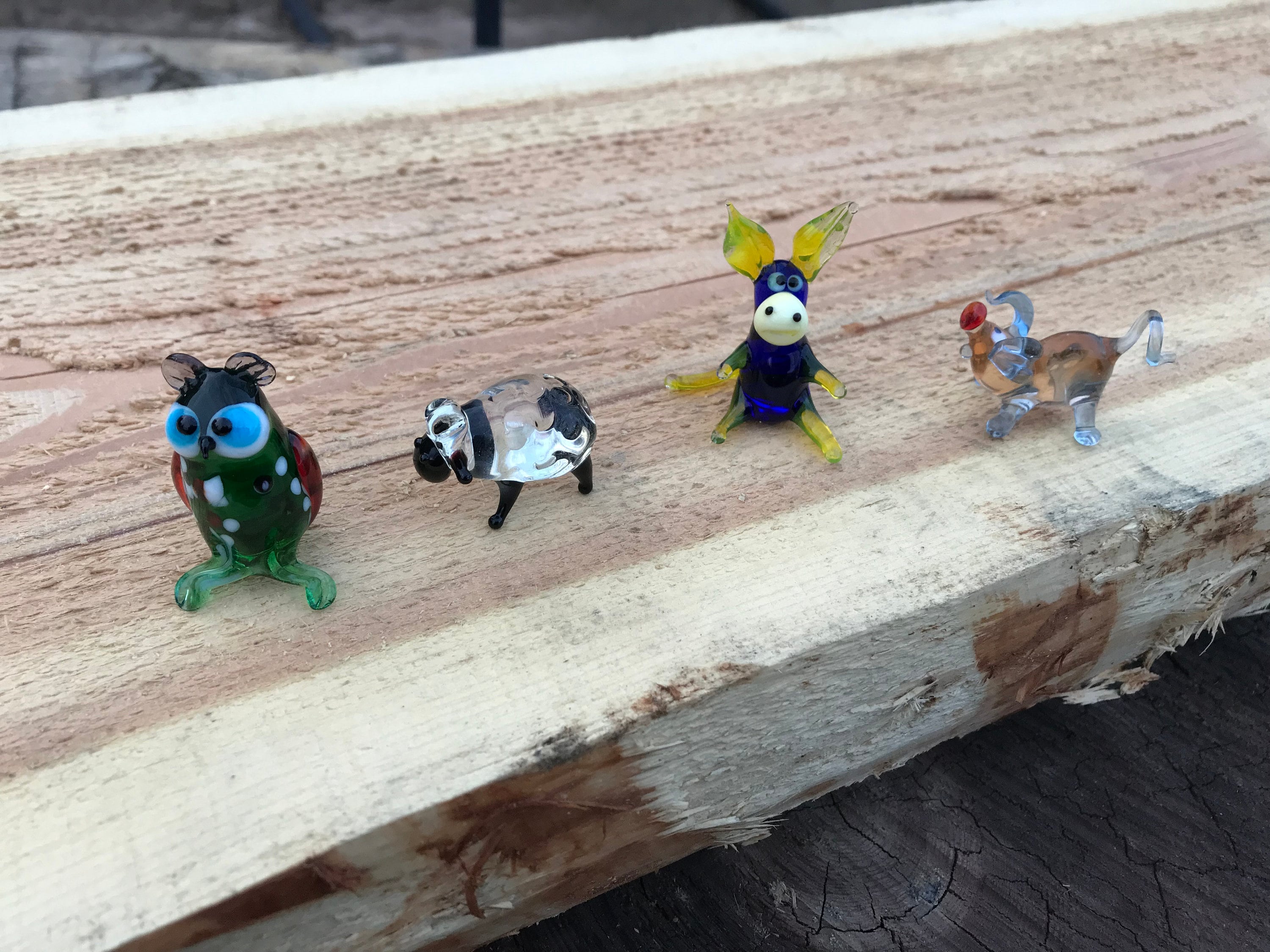 Miniature Glass Farm Animals Hand Blown Glass Collectible - Etsy