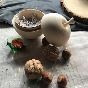 DIY Apple Surprise Untreated Wooden Jewelry Box With a Blown Glass ...