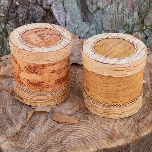 Birch Bark Box - Etsy