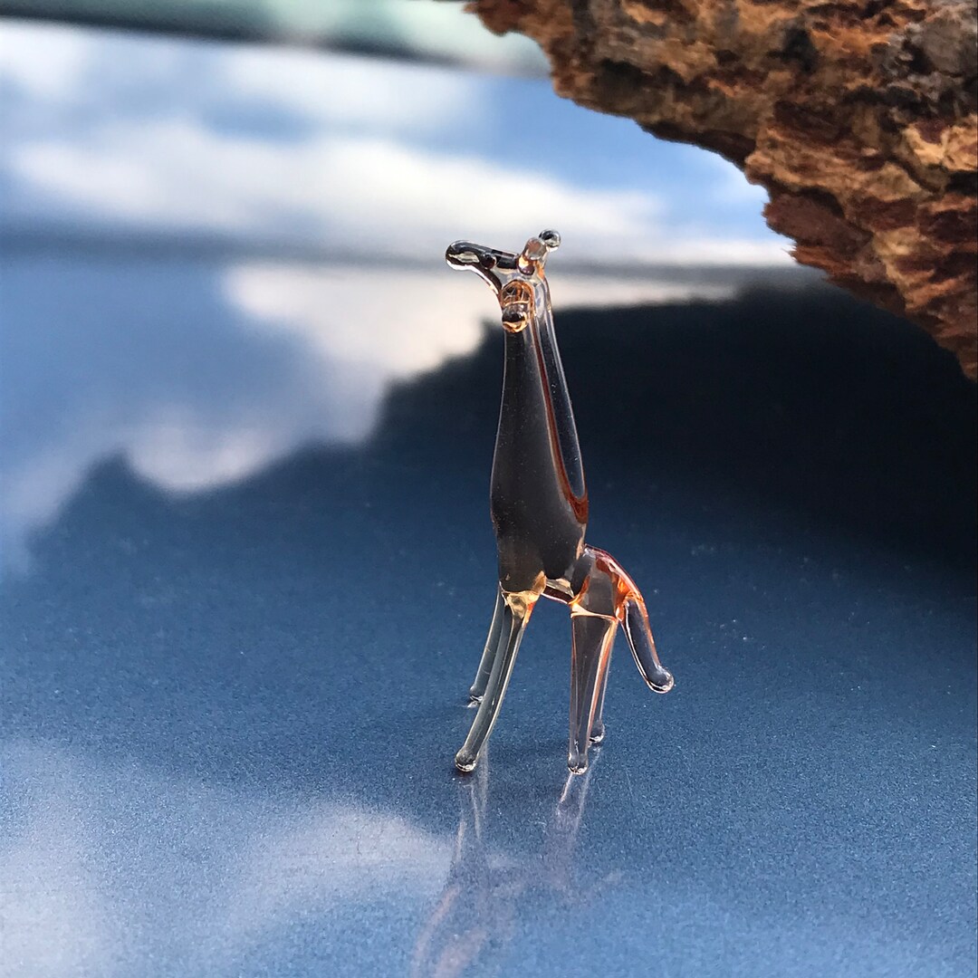 Tiny Glass Zoo Animal Hand Blown Glass Figurine Collectible Elephant ...