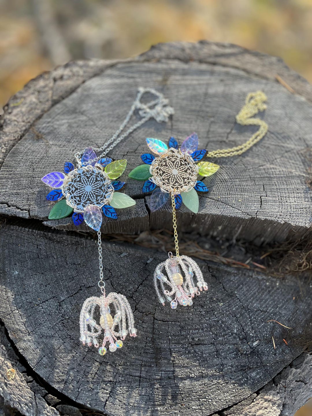 Avatar Pandora Flora Inspired Dream Catcher / Golden Car Charm Glow in ...