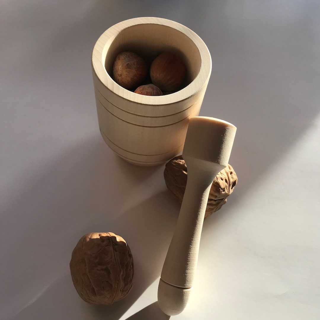 Small Linden Mortar and Pestle Solid Wood Mortar and Pestle All Natural ...