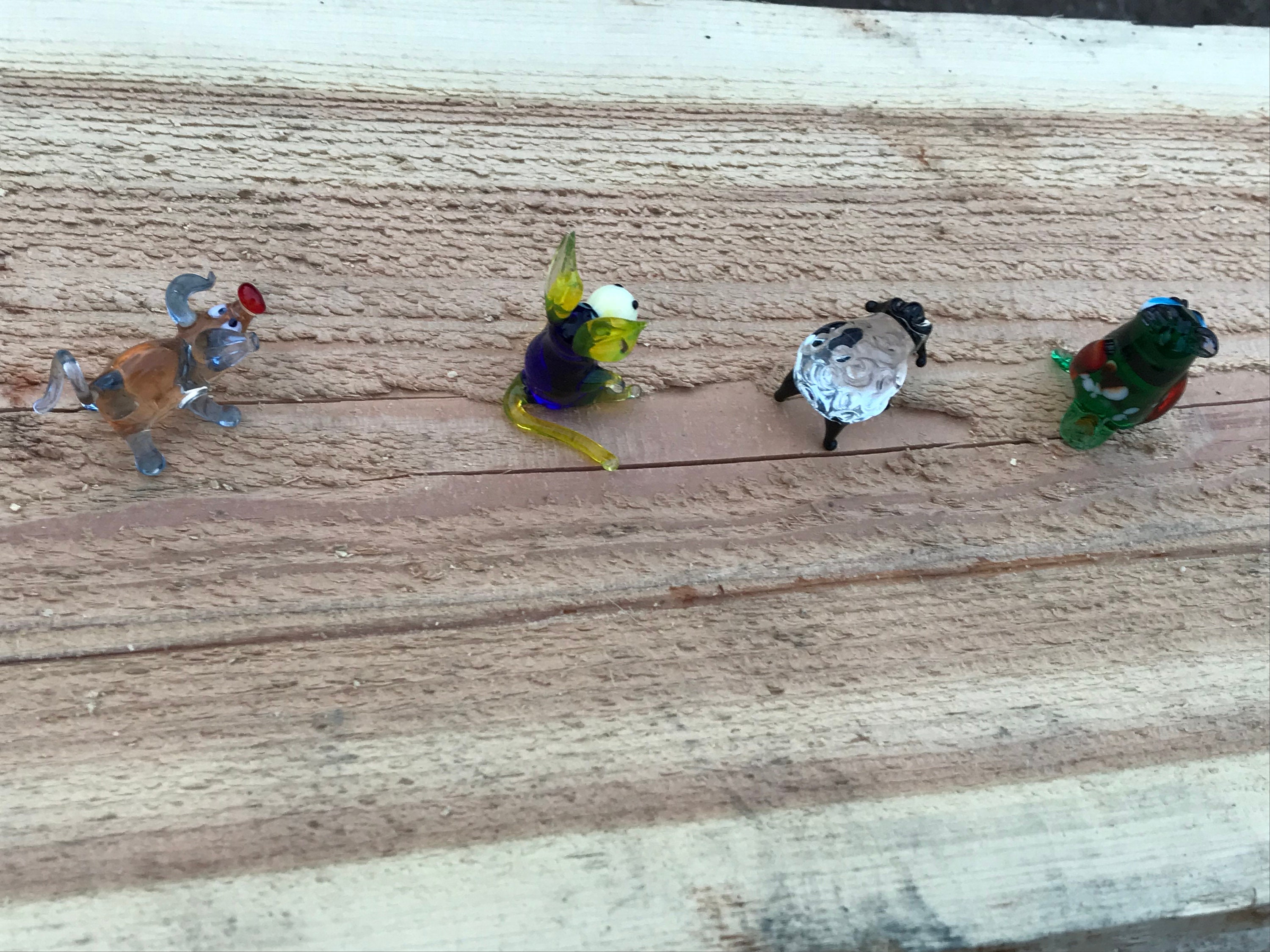 Miniature Glass Farm Animals Hand Blown Glass Collectible - Etsy