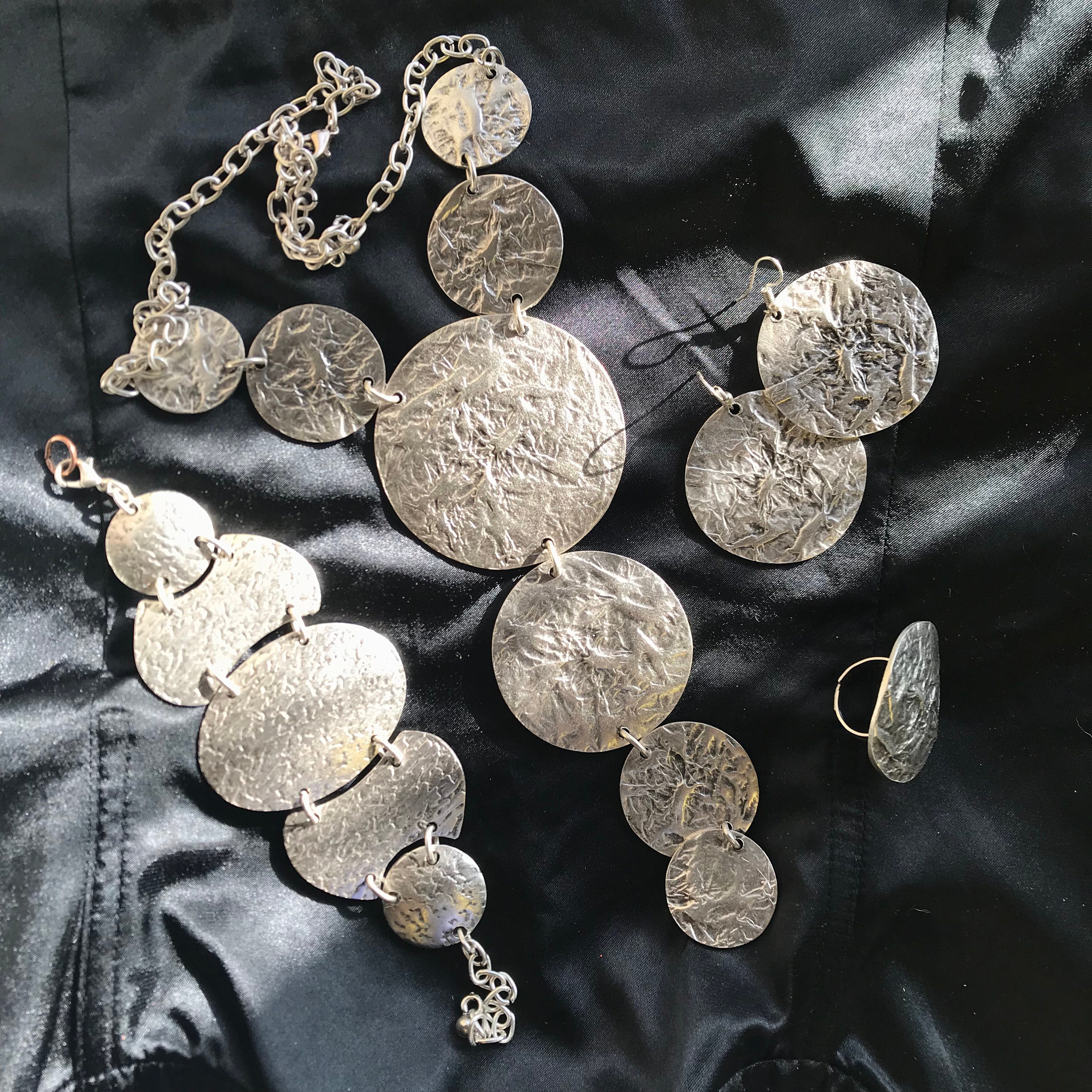 Nordic Style Jewelry Set of 4 Melchior + Silver Mountain Motif Unique ...