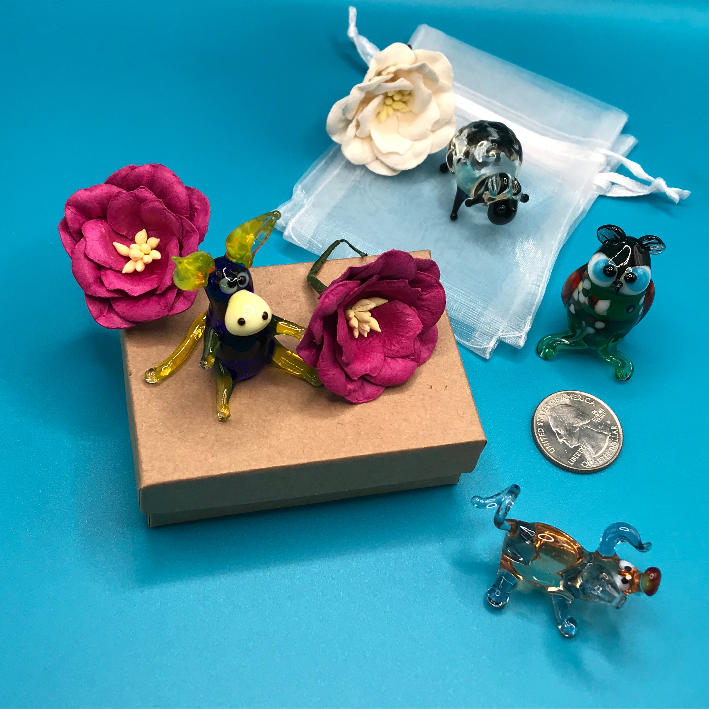 Miniature Glass Farm Animals Hand Blown Glass Collectible - Etsy