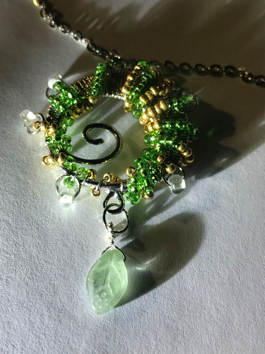 Avatar Pandora Forest Inspired Luminescent Pendant Necklace Green Gold ...
