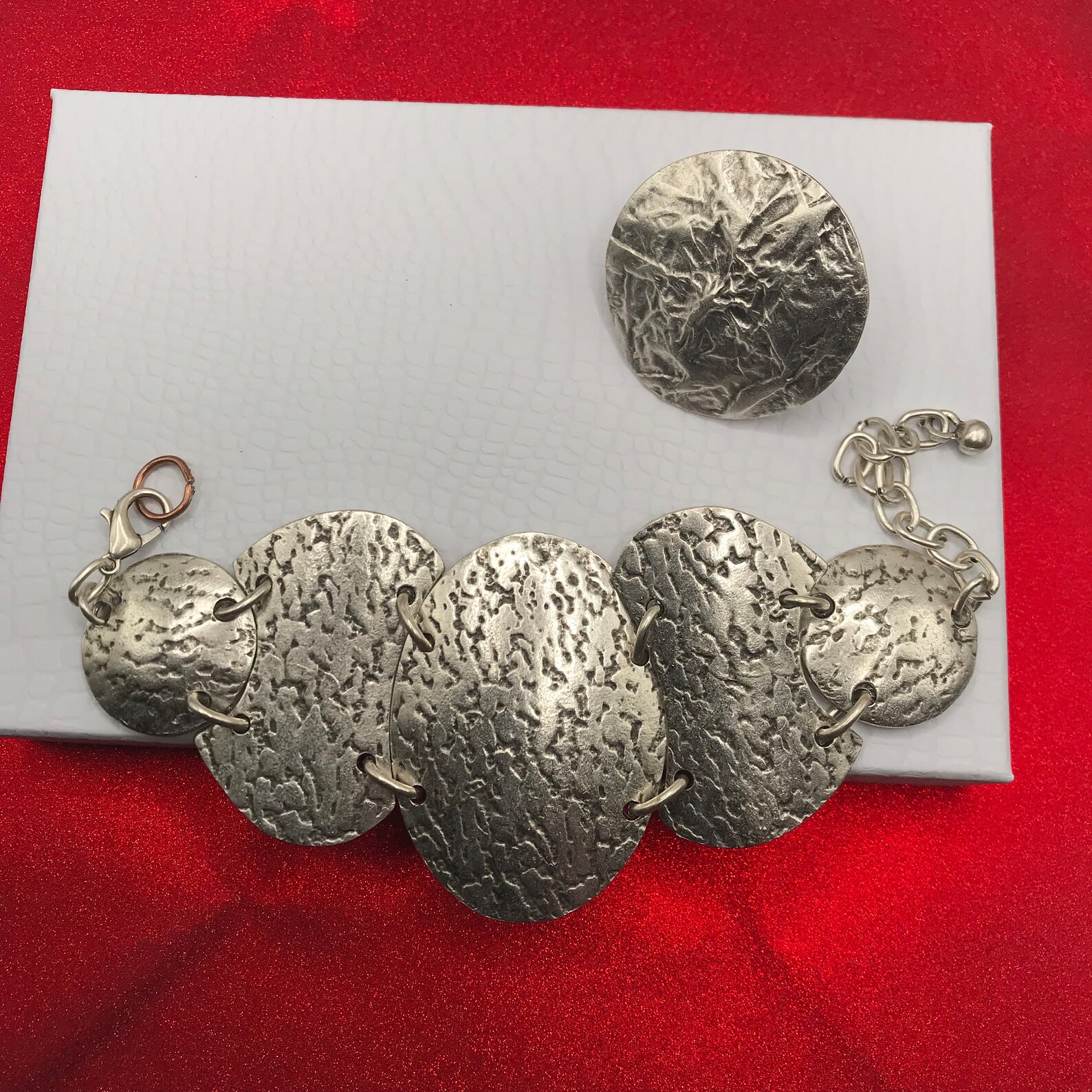Nordic Style Jewelry Set of 4 Melchior + Silver Mountain Motif Unique ...