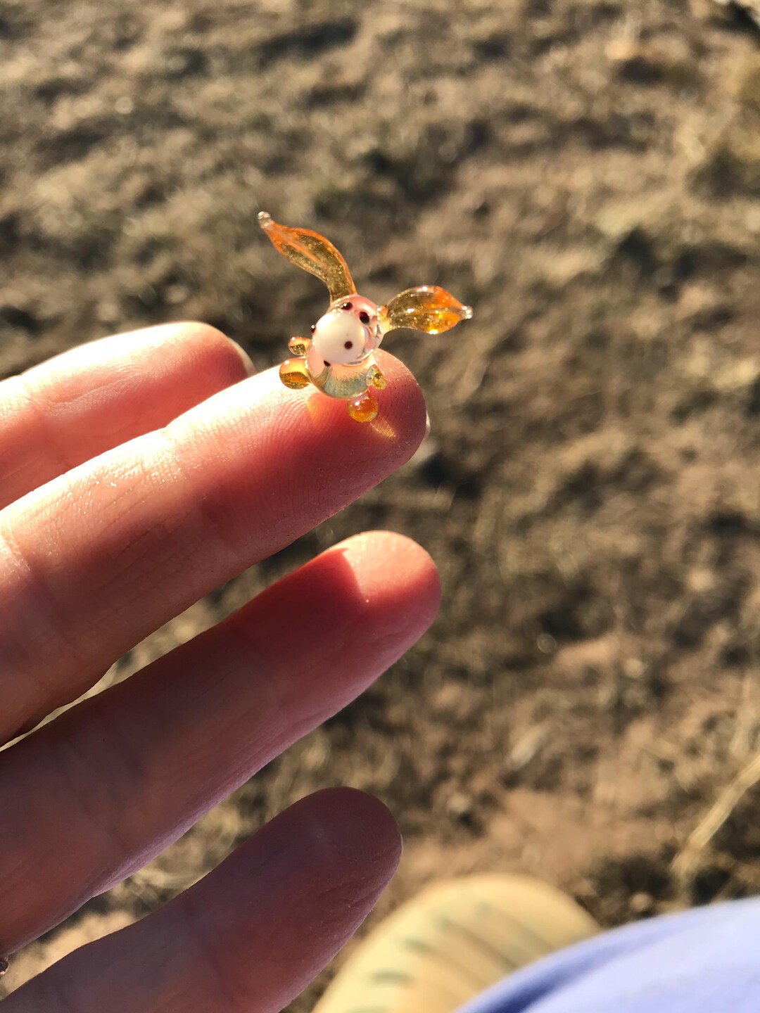 Tiny Glass Piglet / Goat / Donkey Hand Blown Color Glass Animal ...