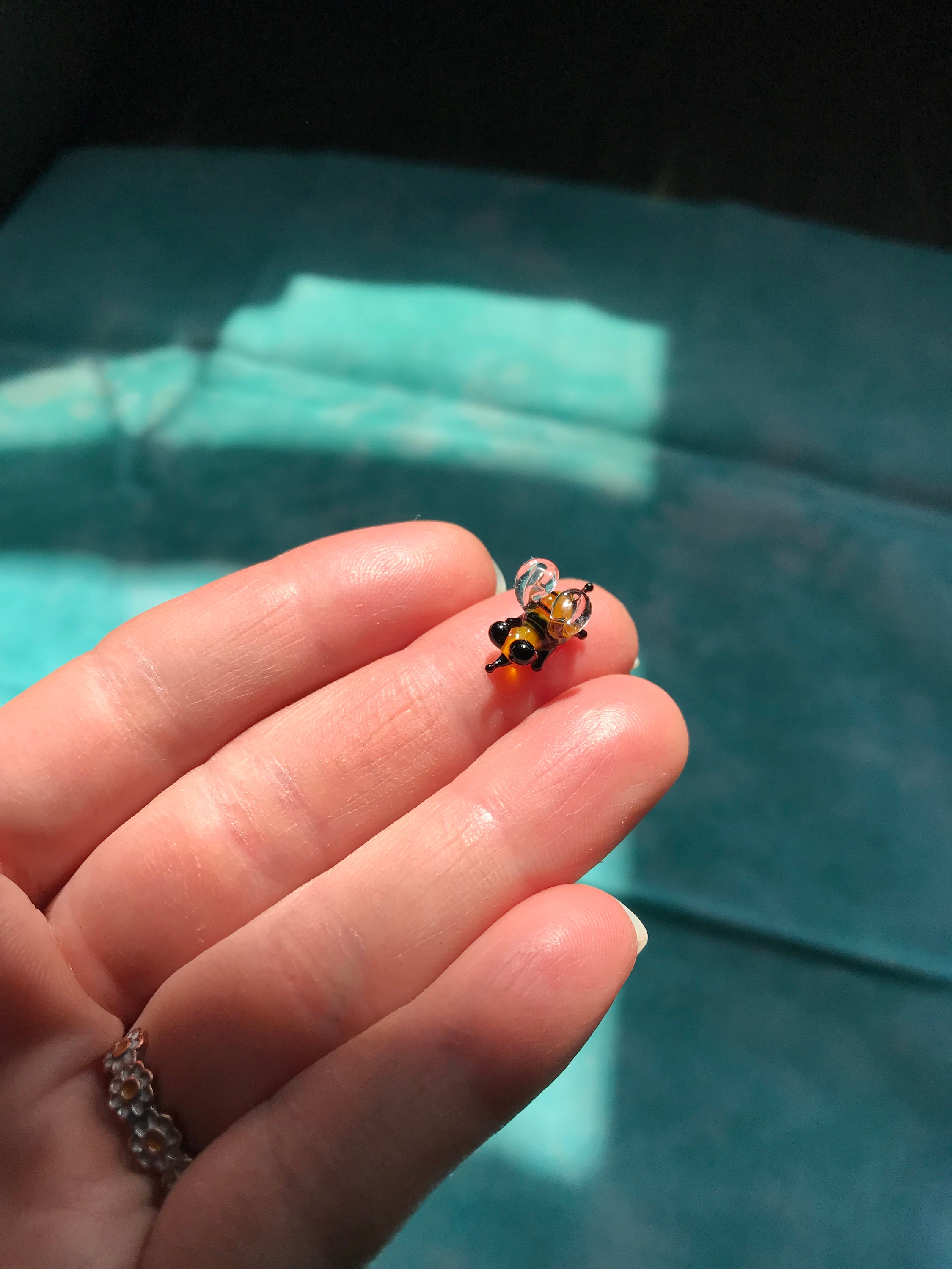 Tiny Miniature Glass Insects Hand Blown Glass Figurine Collectible Fly ...