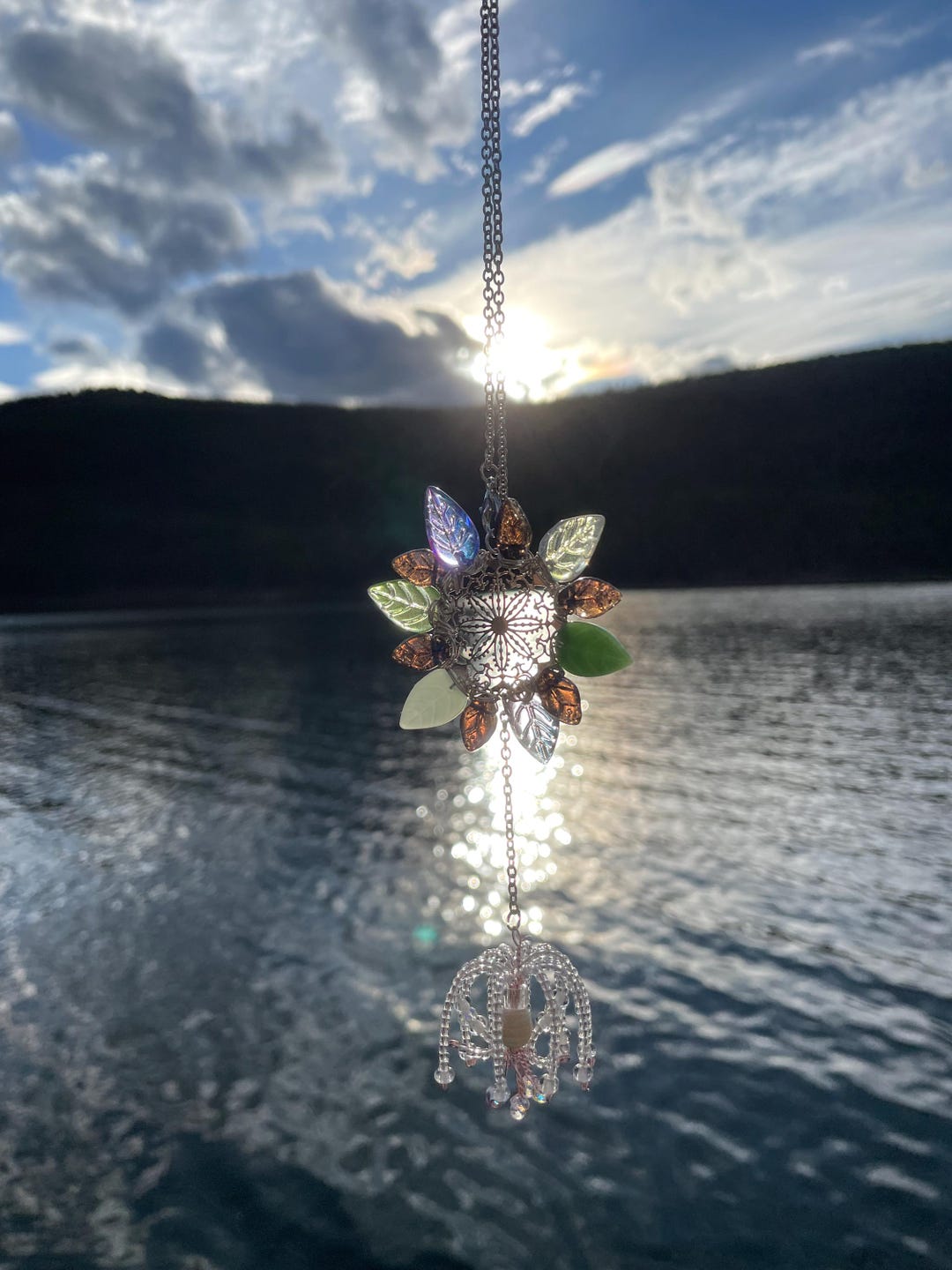 Avatar Pandora Flora Inspired Car Charm / Silver Dream Catcher Glow in ...