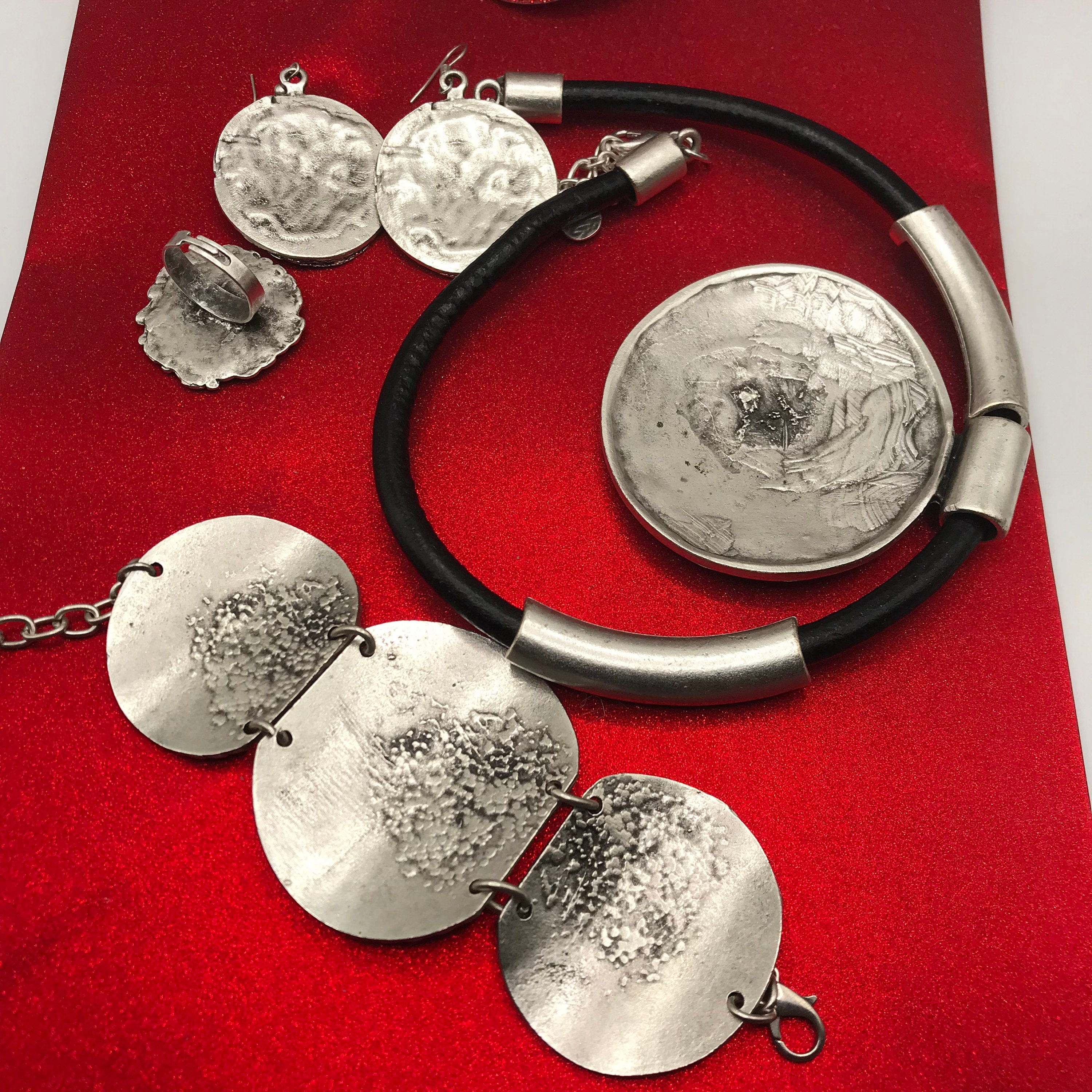 Viking Style Jewelry Set of 4 Melchior + Silver Ethnic Jewelry Unique ...