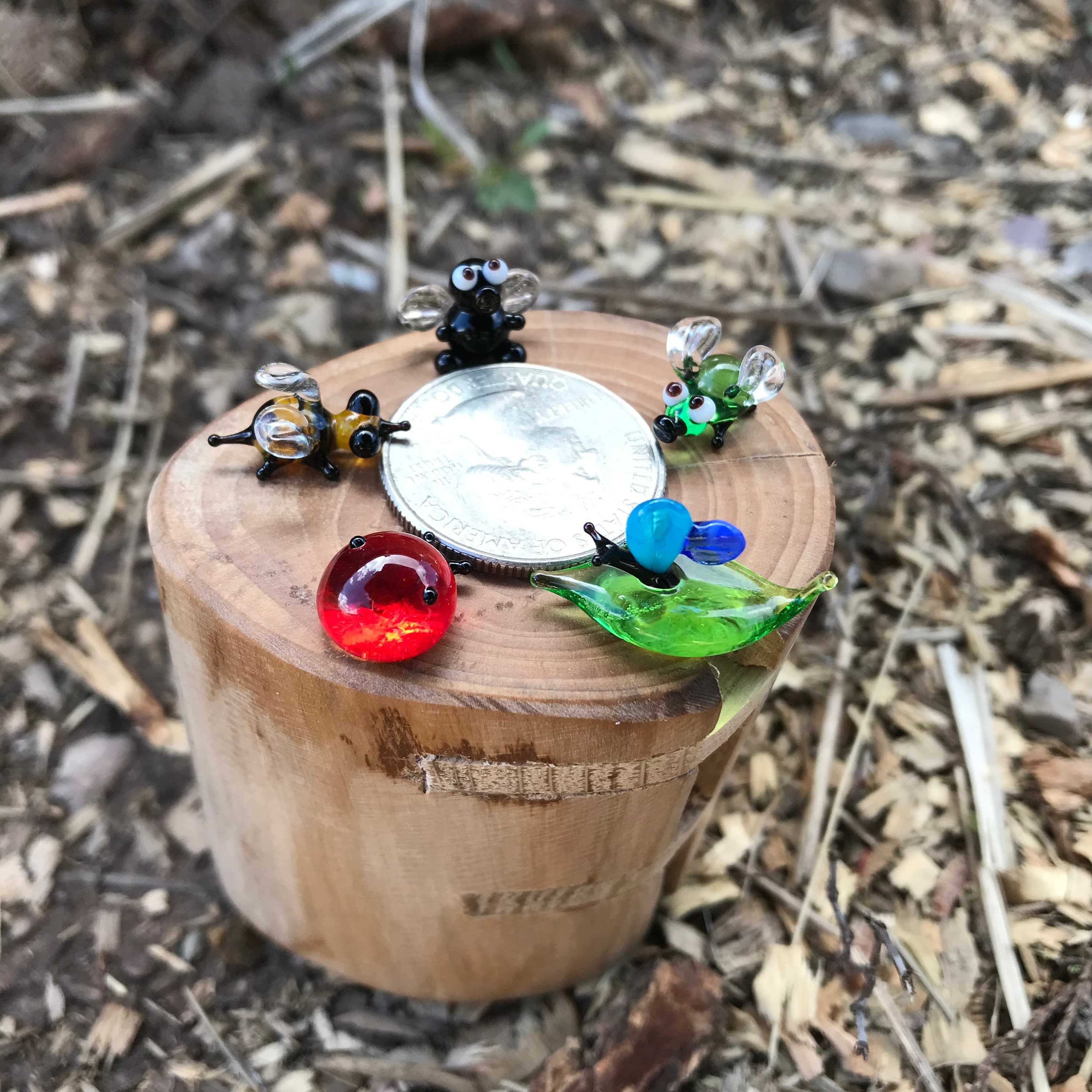 Tiny Miniature Glass Insects Hand Blown Glass Figurine Collectible Fly ...