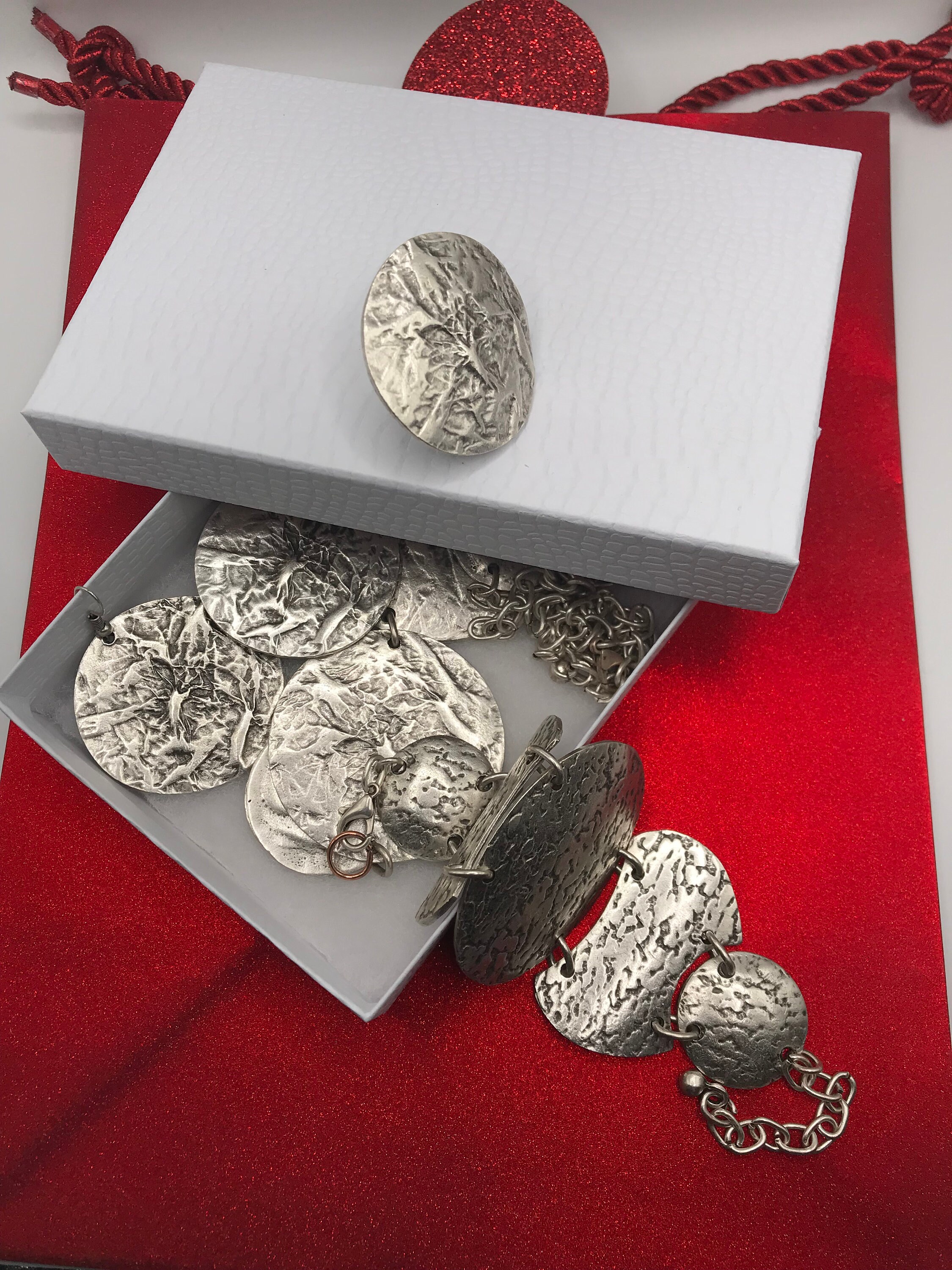Nordic Style Jewelry Set of 4 Melchior + Silver Mountain Motif Unique ...
