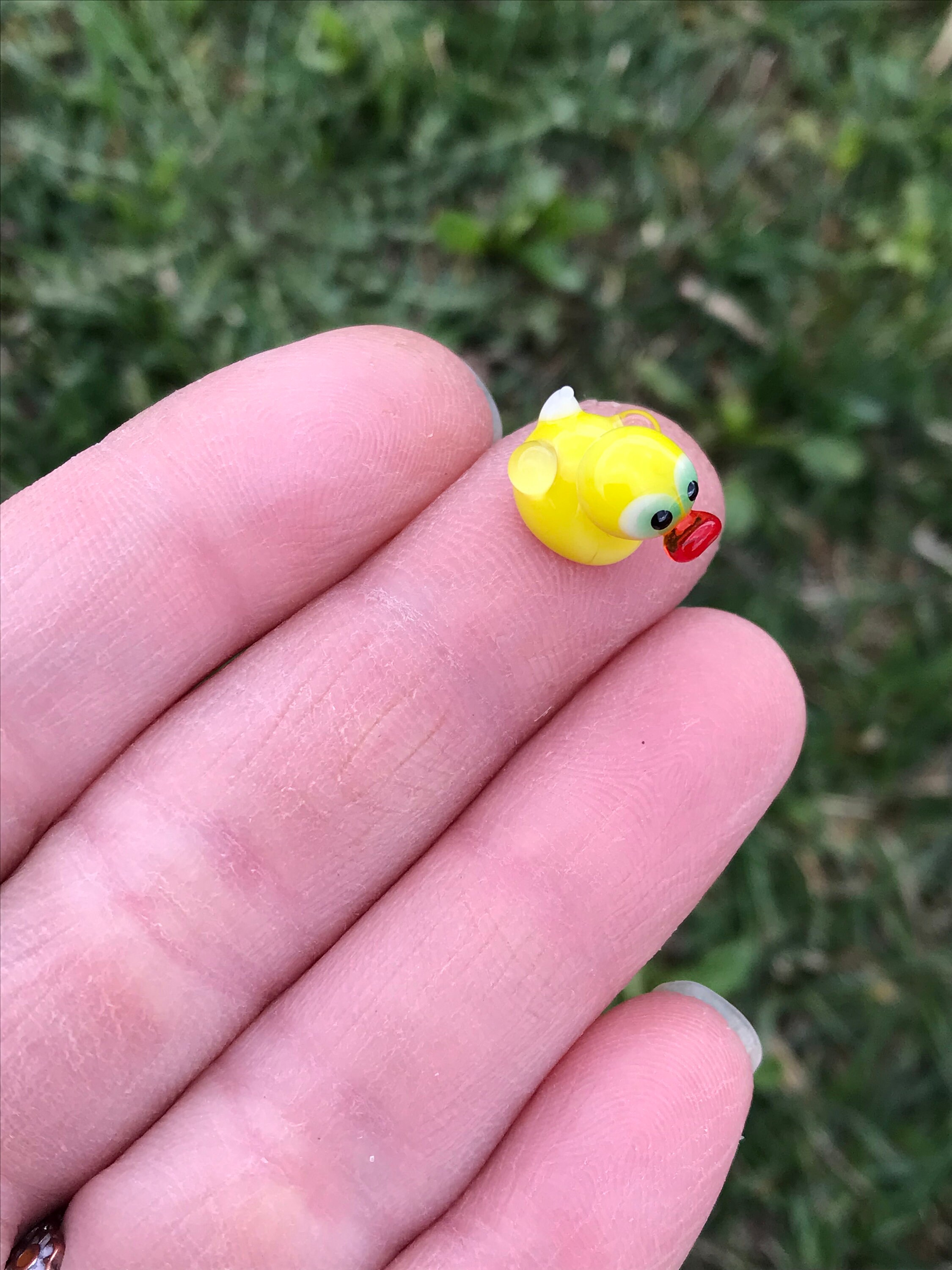 Tiny Glass Water Fowl Hand Blown Glass Bird Figurine Collectible Duck ...