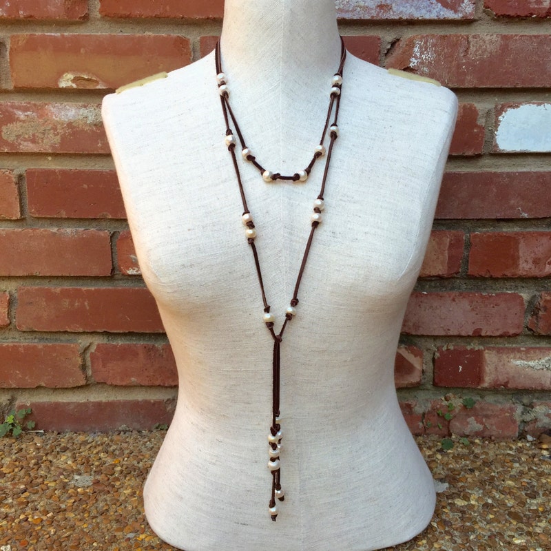 Leather Lariat - Etsy