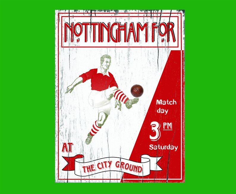 Nottingham Forest Metal Football Sign Plaque Forest European - Etsy UK