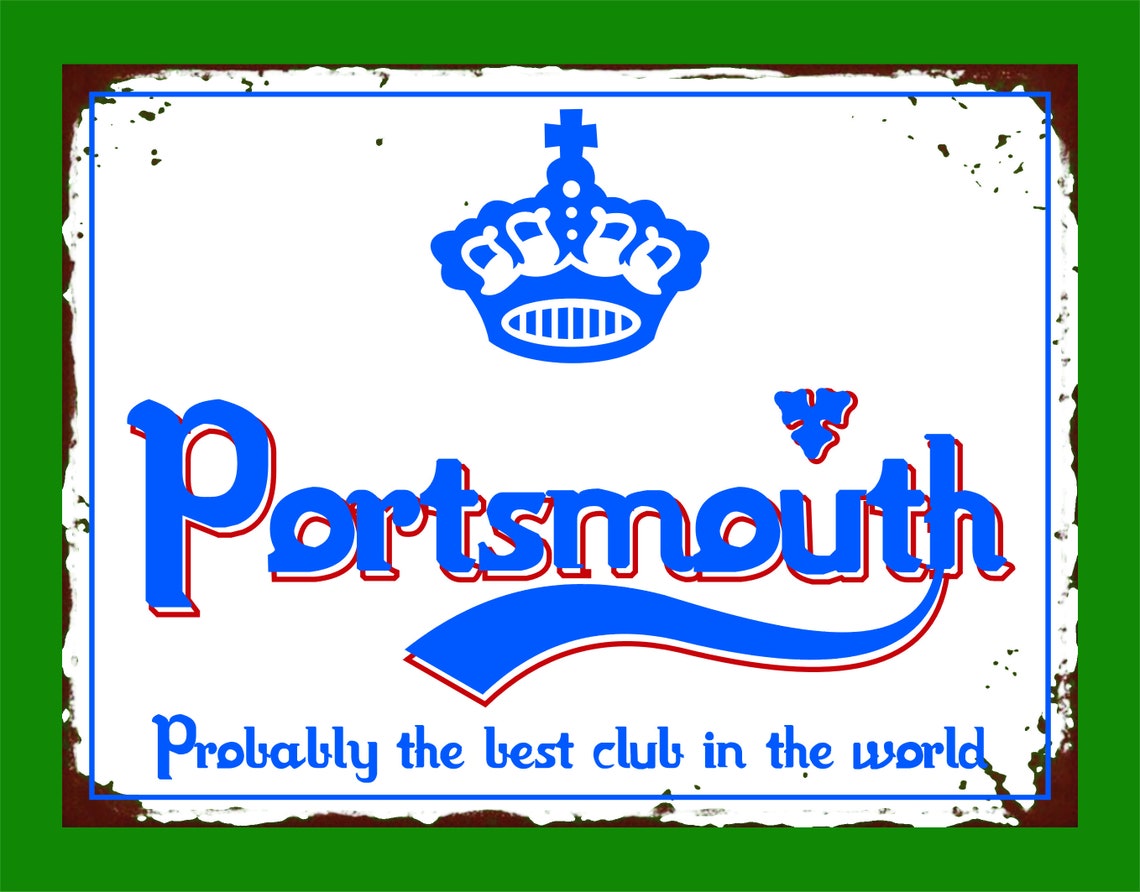 Portsmouth Fc Metal Football Sign Portsmouth Football Plaque - Etsy UK