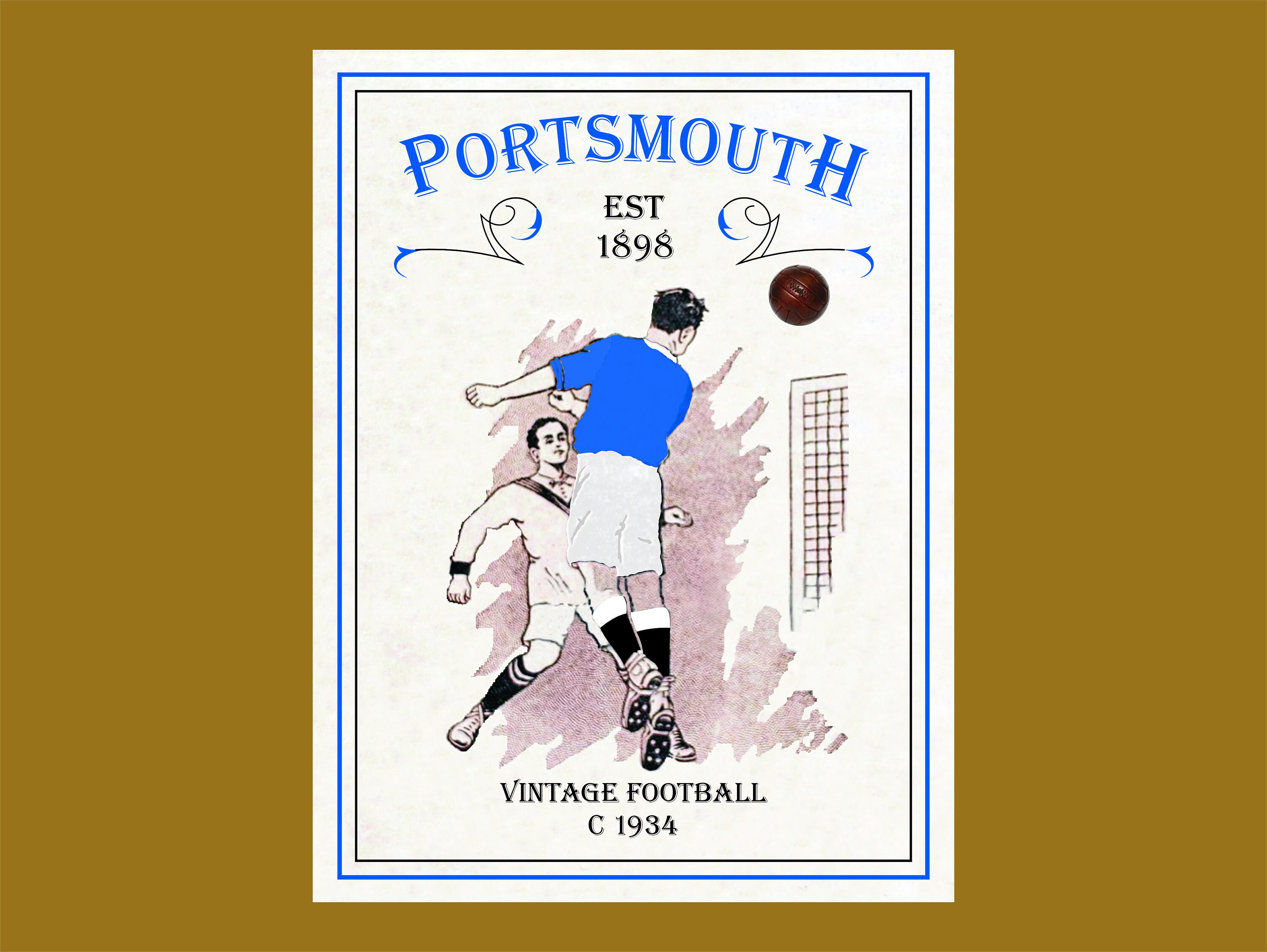 Pompey Portsmouth Fc Graphic Art Metal Sign Portsmouth Art - Etsy UK