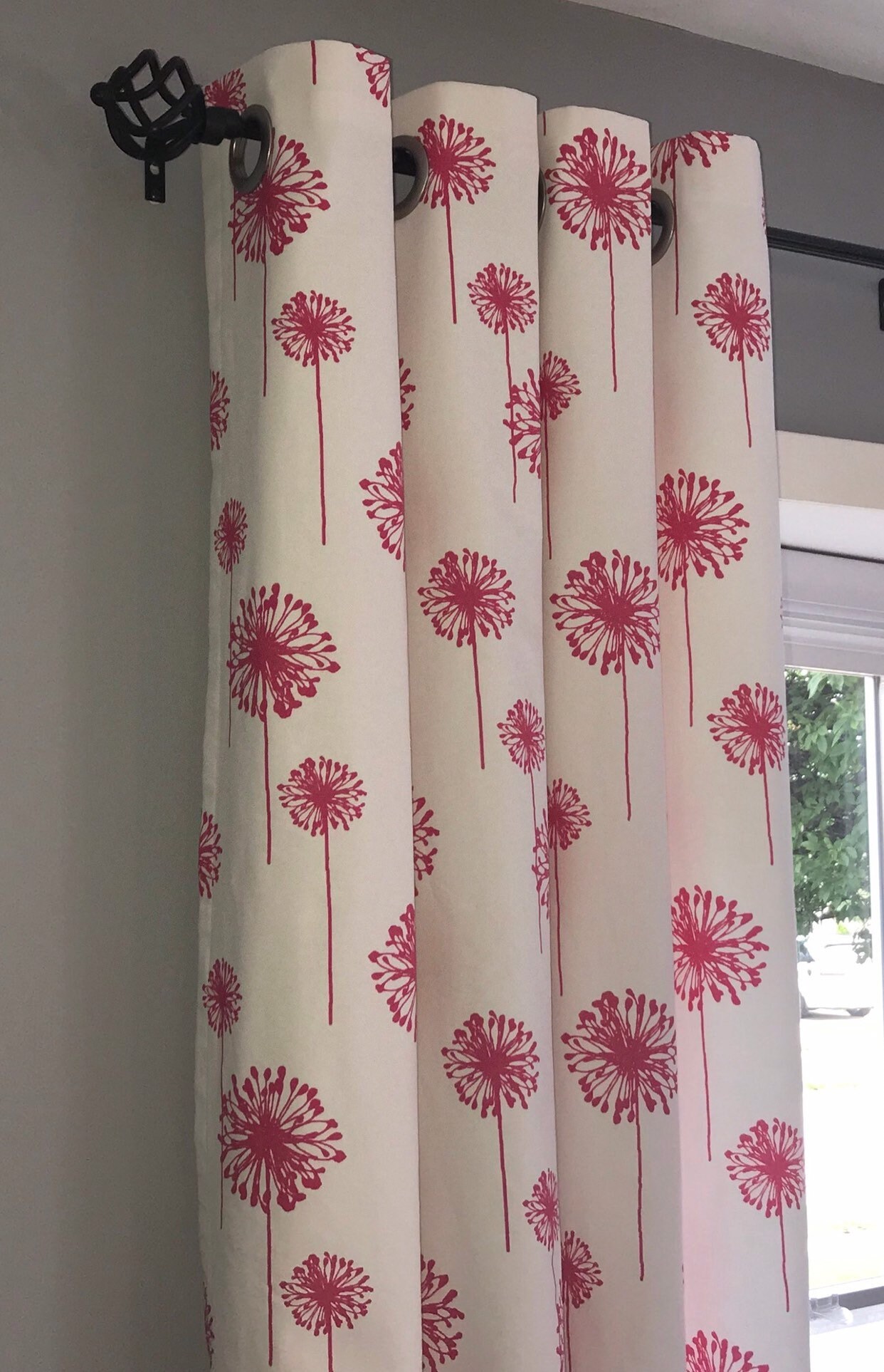 Grommet Dandelion Curtain Panels Valances. Lined Medium | Etsy