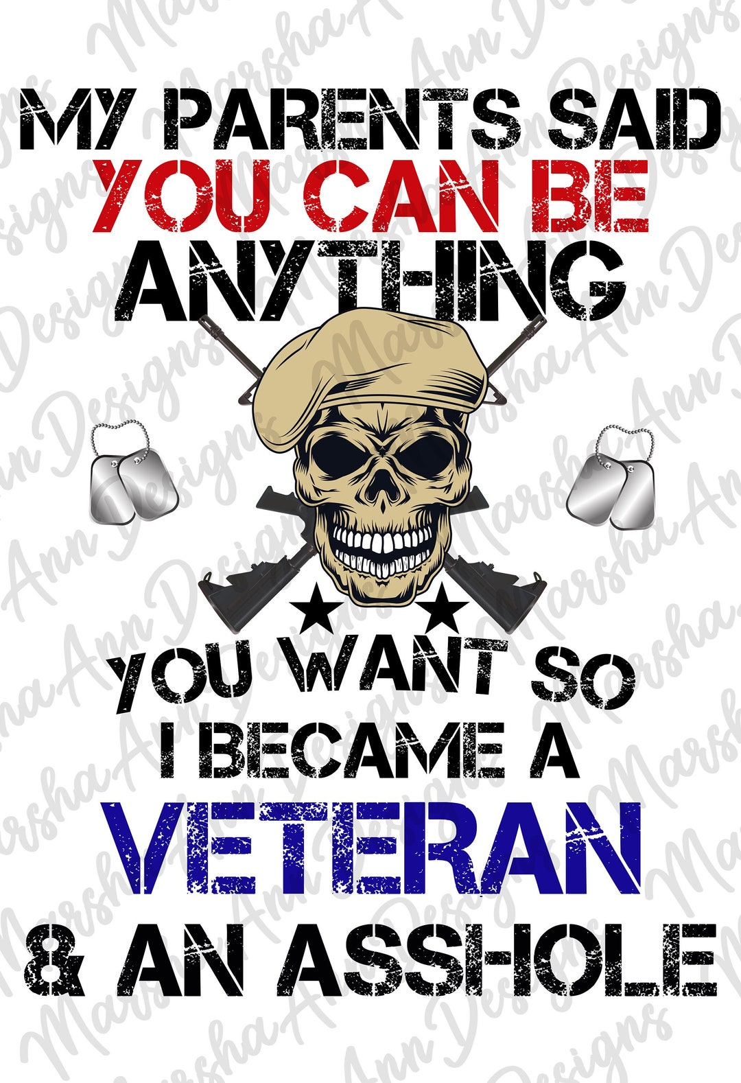 Veteran Digital PNG - 2 Different Designs, Military, Army Instant ...