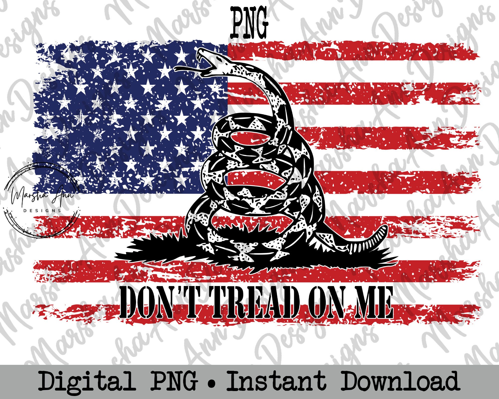 Don't Tread on Me Gadsden Flag Bundle PNG, Includes One SVG Cut File ...